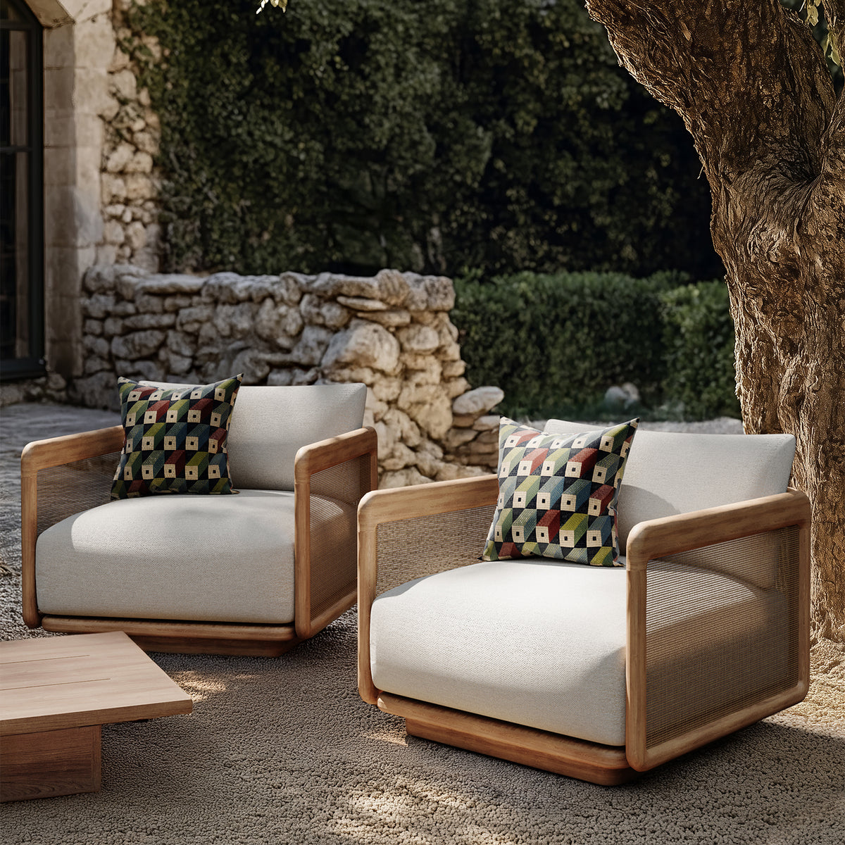 Dock Teak Swivel Lounge Chair